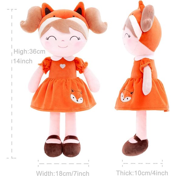 Toys | Baby Doll Girl Gifts Soft Plush Fox Dolls 14 With Gift Box ...